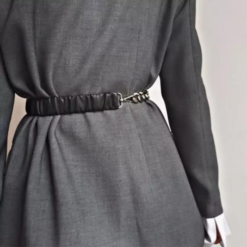Chunky Chain & Padlock Stretch Belt – HAEL XIII