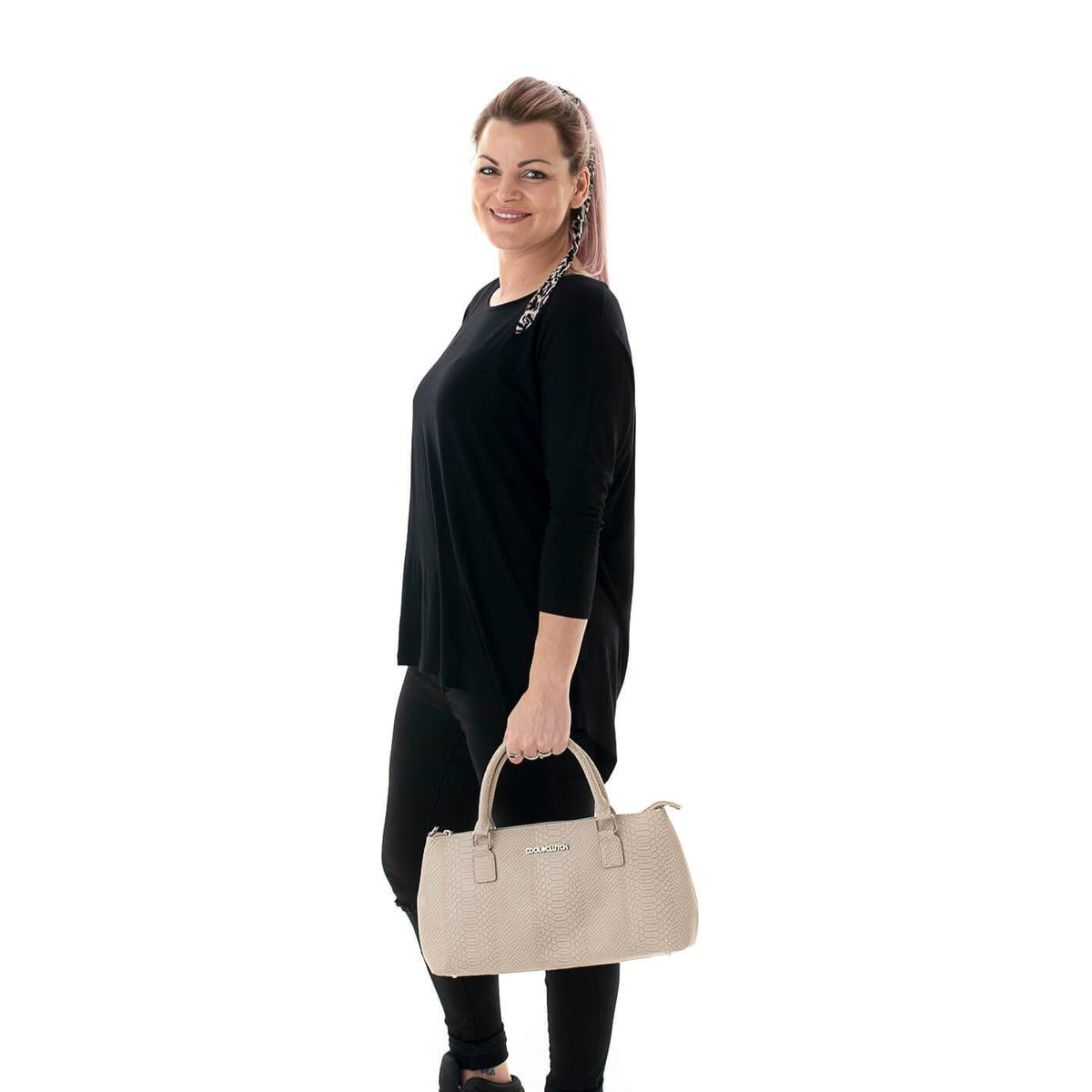 Pamela Cool Clutch (Light Tan Crocodile) 2 Bottle Cooler bag – HAEL XIII